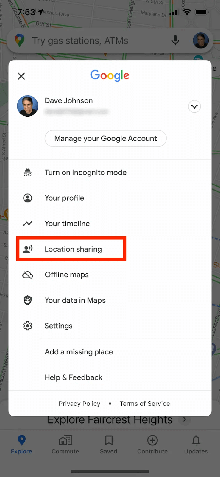 How to Share Live Location on Google Maps