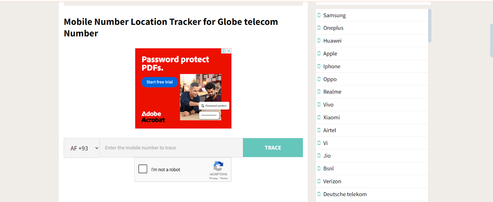 How to Track a Globe Mobile Phone Number