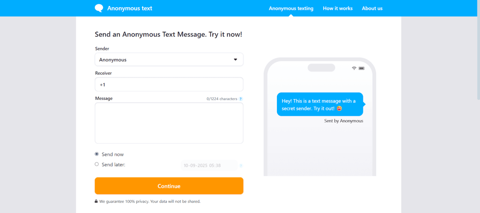 Top 10 Websites to Send Anonymous Text Message Free 2025