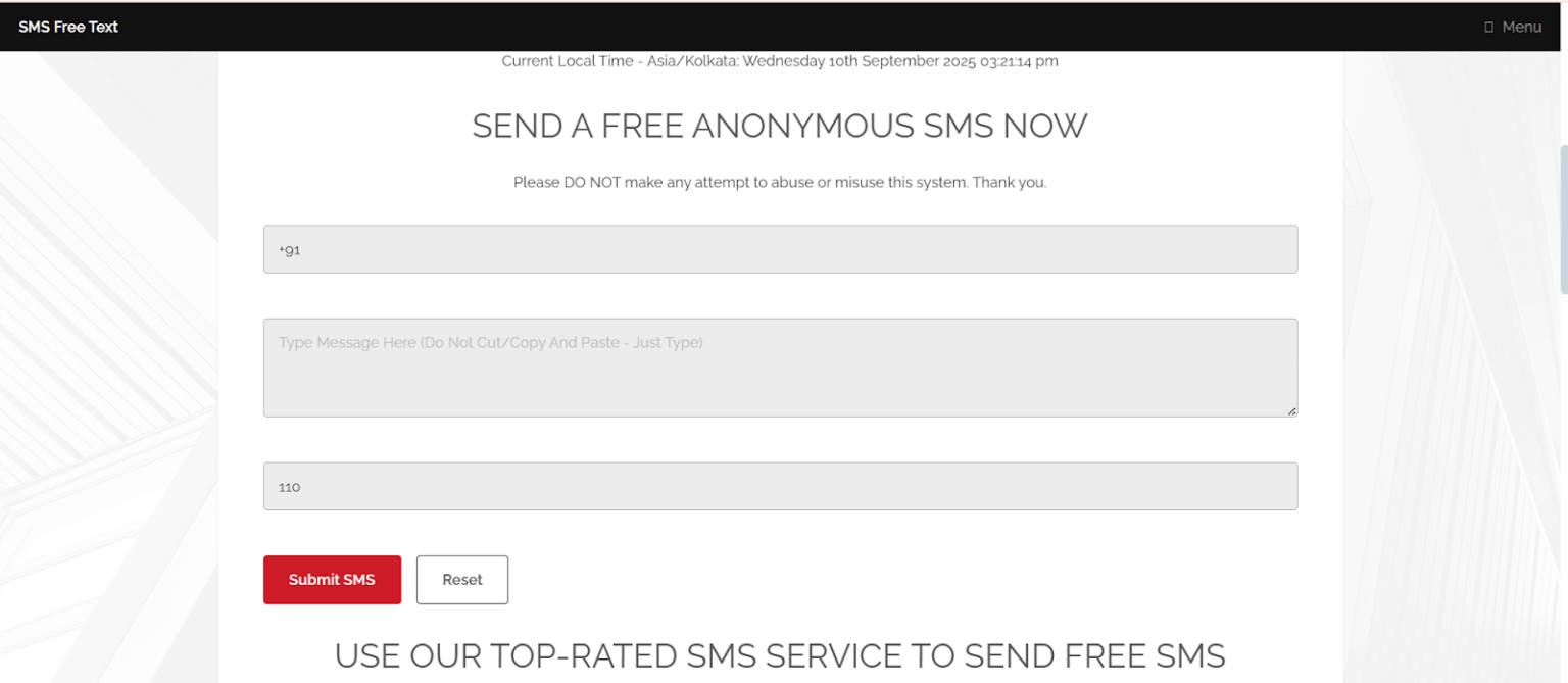 Top 10 Websites to Send Anonymous Text Message Free 2025